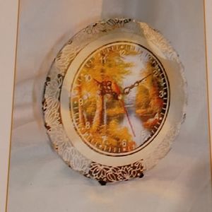 Tianguan | Accents | Vintage Tianguan Glass Clock Wooded Scene New In ...